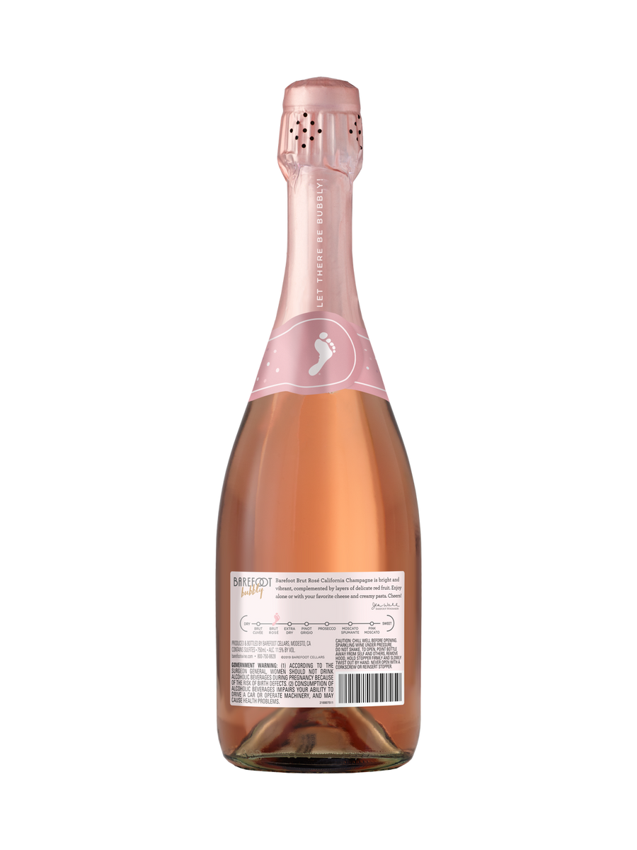 Barefoot Cellars | Bubbly Brut Rosé | 750ml – Sam Liquor Store