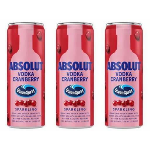 Absolut Cocktails Ocean Spray Vodka Cranberry 4pc – Sam Liquor Store